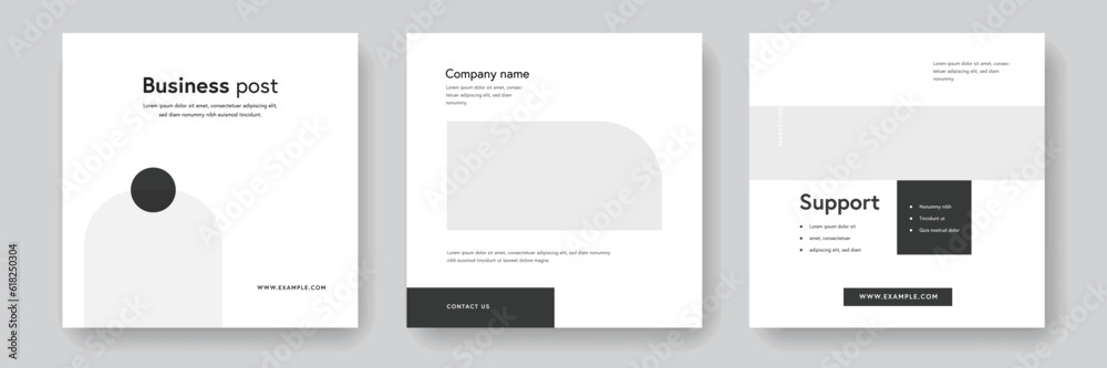 Minimal social media layouts for business, creative square editable ...