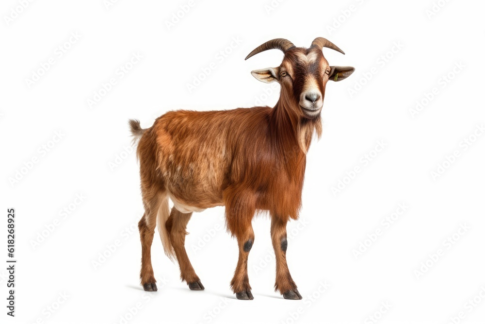 goat full body white isolated background AI Generated Stock Photo ...