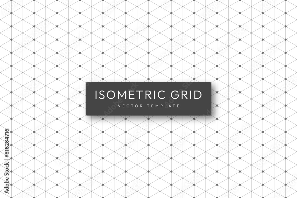 Isometric Grid Template Seamless Isometric Grid Mockup Black Isometric Projection Mesh For