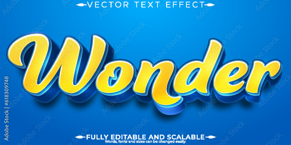 Yellow blue text effect, editable brand and corporate text style Stock ...