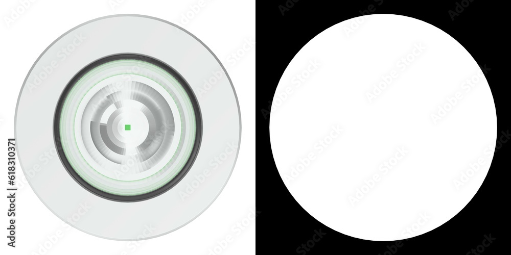 3D rendering illustration of a recessed LED ceiling spotlight Stock ...