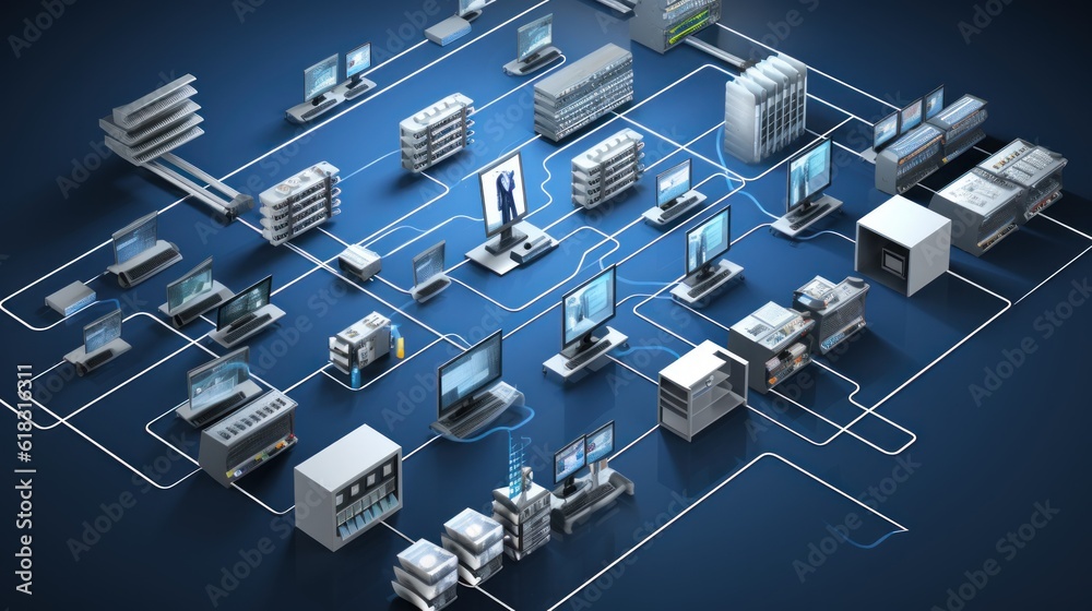 Comprehensive IT infrastructure setup, including servers, switches ...