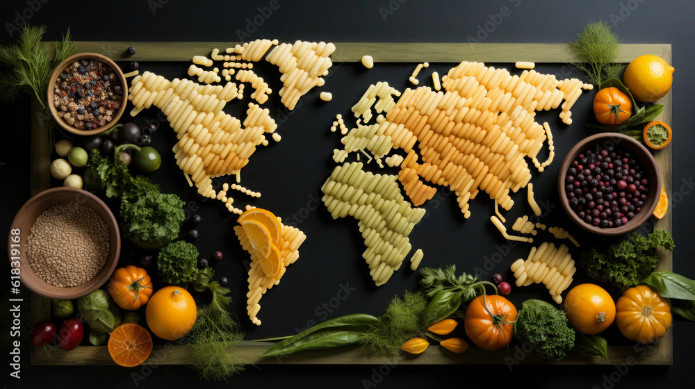 Serving Diversity: Food-Decorated Plate Unveils World Map on World Food ...