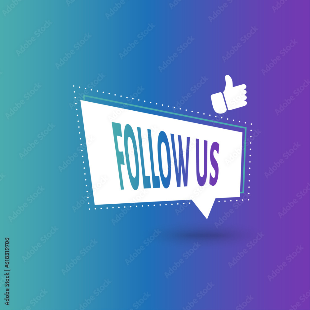 Follow us background with like. Vector illustration Stock Vector ...