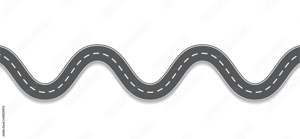 Infographic swirling winding road, isolated. Vector illustration. Stock ...