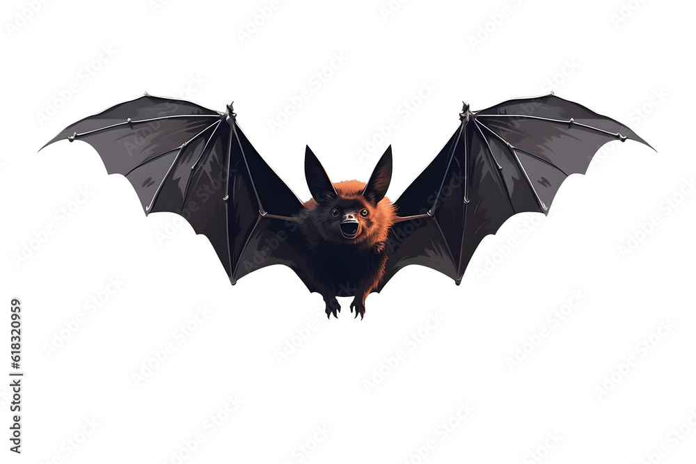 bat on white background, clipart isolated on transparent background ...