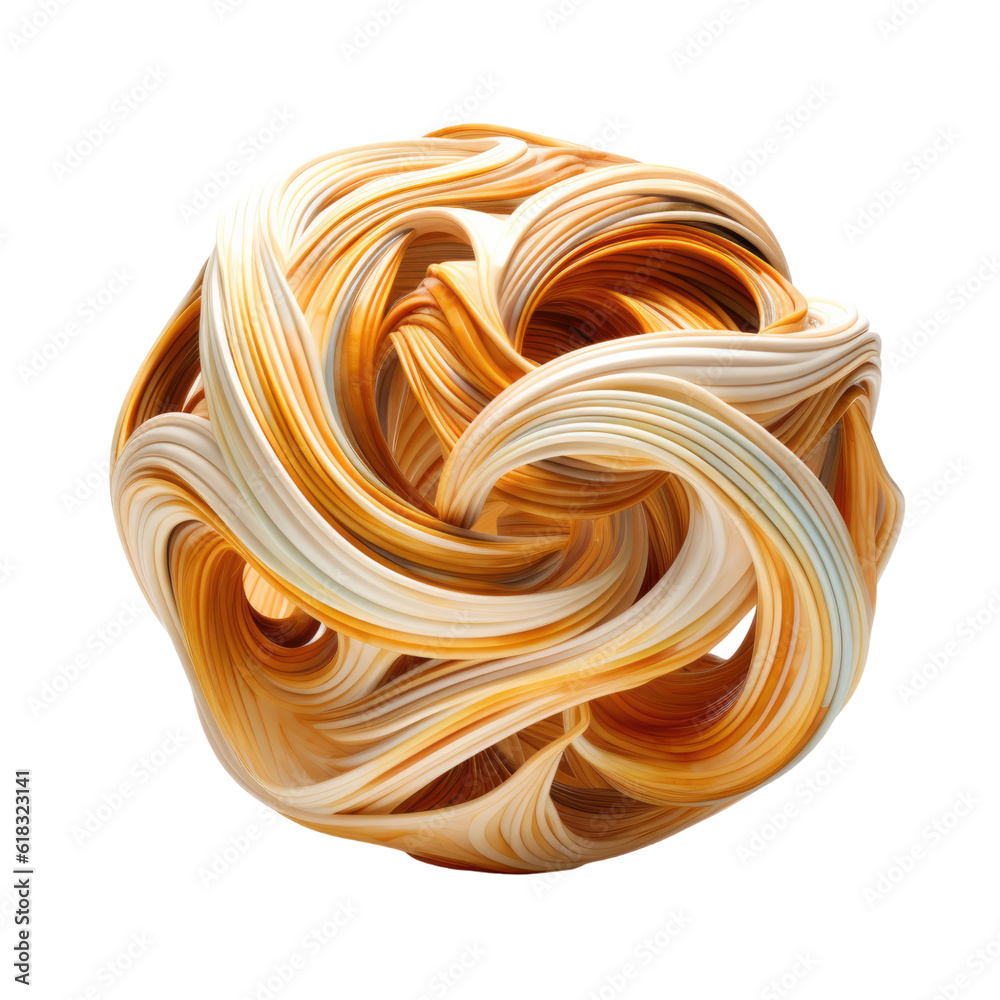 a pulsating sphere composed of interlocking abstract shape, 3d render style, isolated on a ...