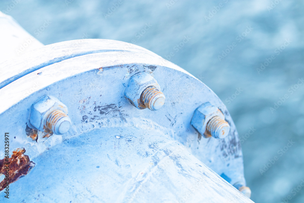 Water supply pipe fitting nut big size. Water supply pipe joints with ...