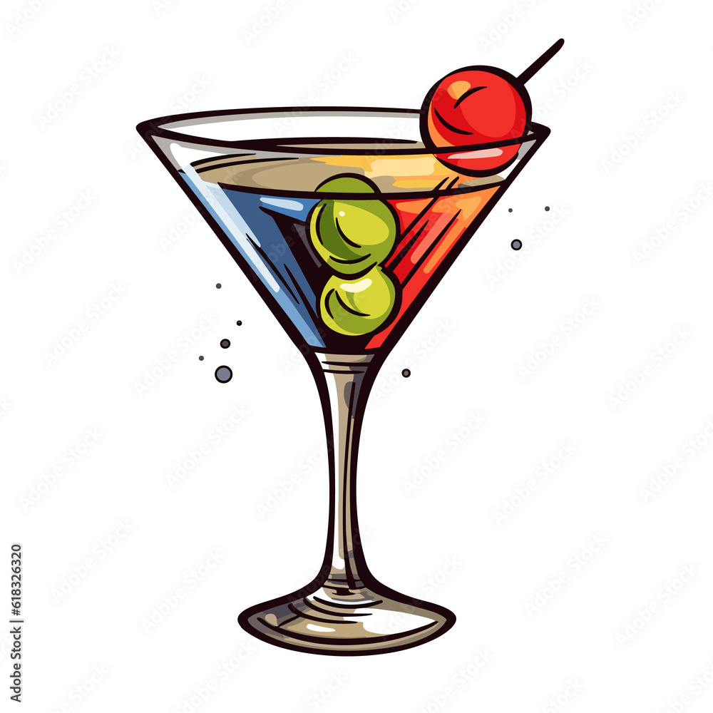 Cartoon Martini , PNG Cartoon, Illustration Stock Illustration | Adobe ...