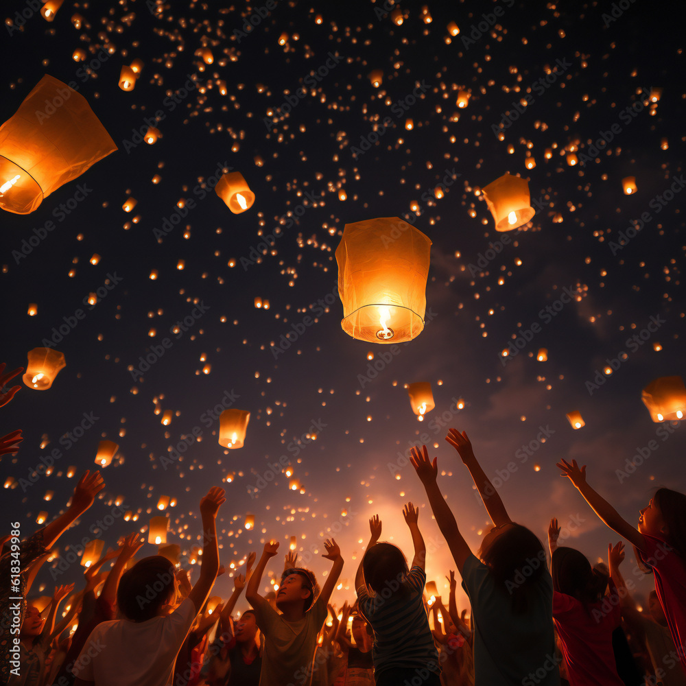 traditional lanterns Enchanting Moonlit Celebrations: Captivating ...
