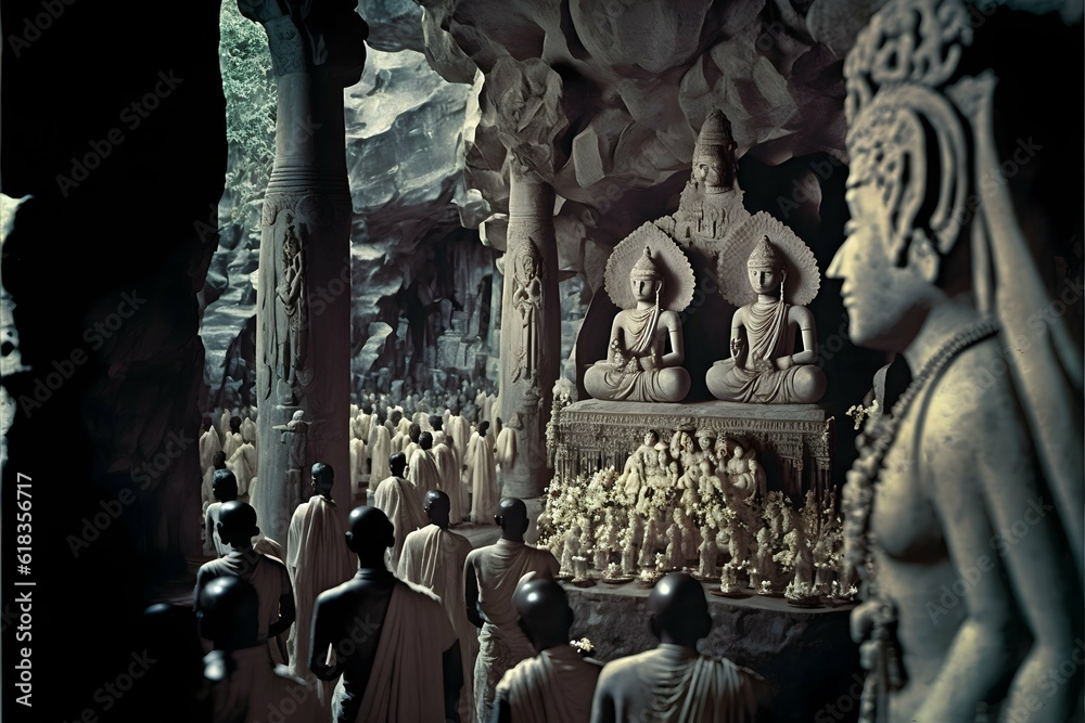 Photos of futuristic male and female priests with ornaments made of ...