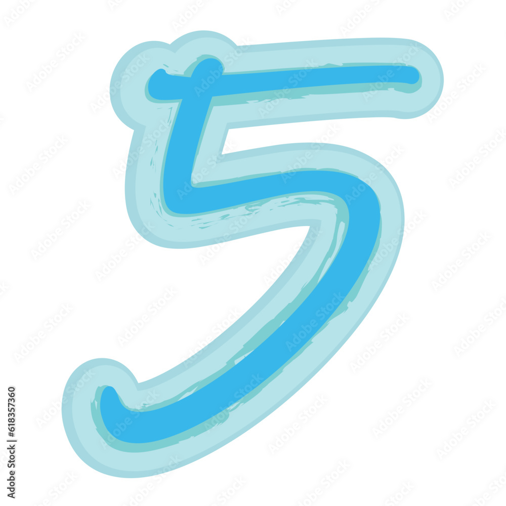 Number Five. Number font art deco. Decorative number. Stock Vector ...