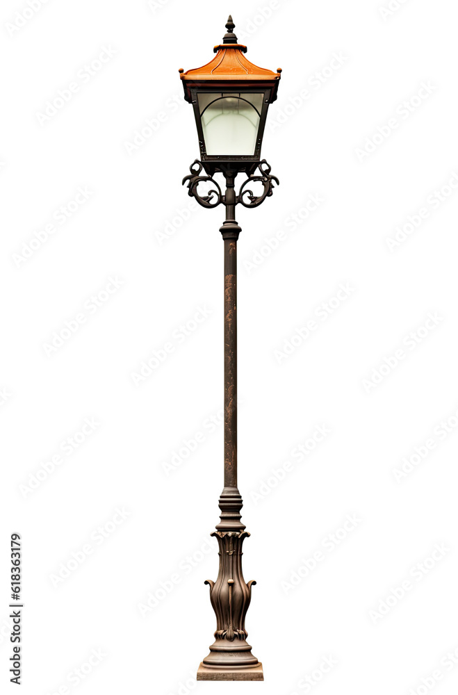 Street lamp post isolated on transparent background Stock Illustration ...