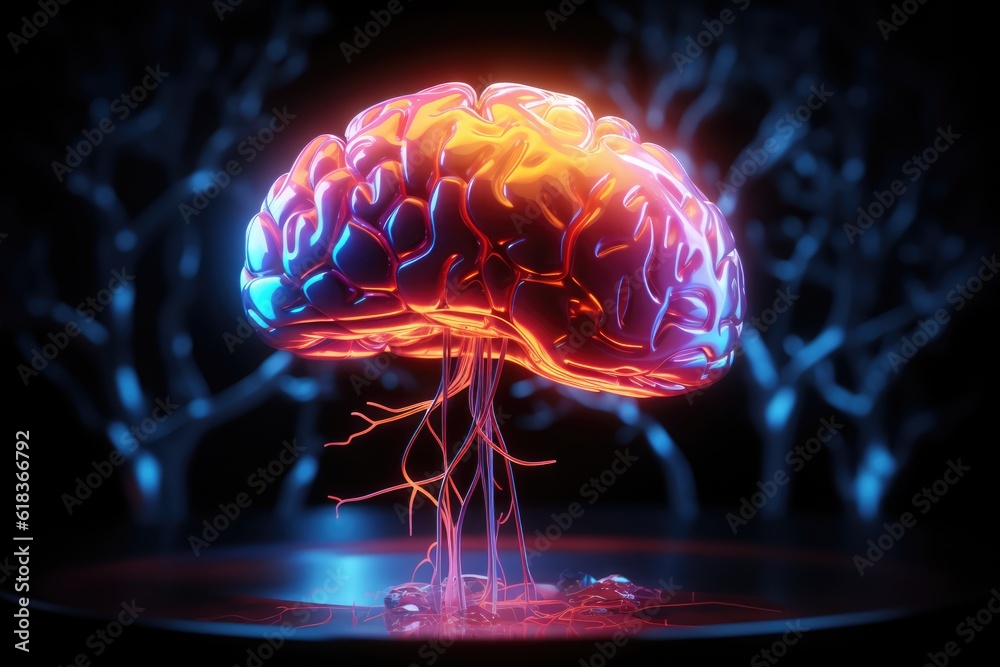 Brain Health Day in China, 3d rendered illustration of the brain, 3D ...
