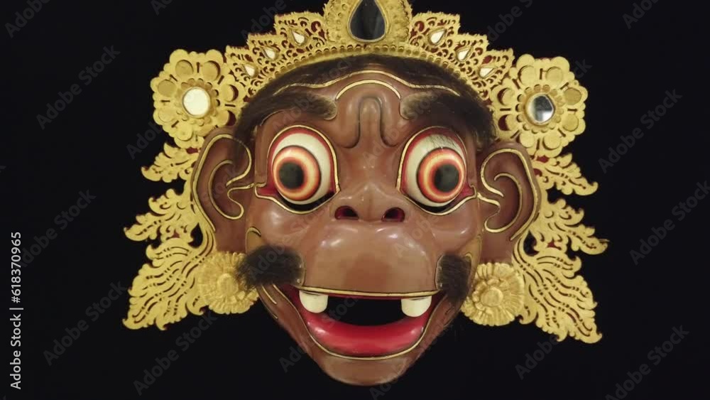 Balinese Traditional Wood Carved Mask of Monkey Topeng Drama Theatre ...