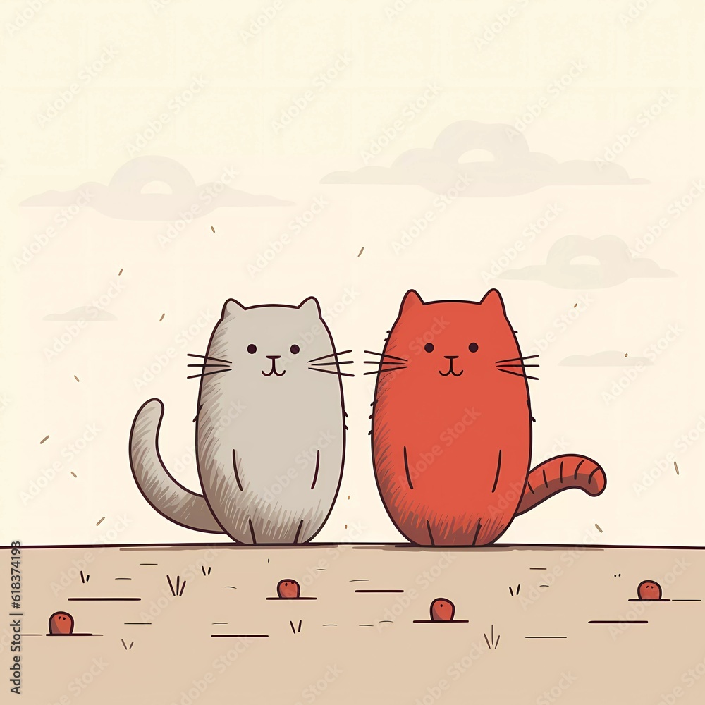 All About Cat Illustrations. Cartoon style characters Design. Cute ...