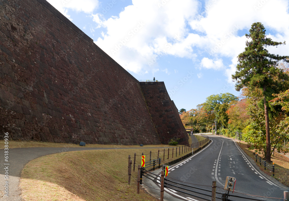 Statue of Masamune Date (the lord of Tohoku region in the Sengoku era ...