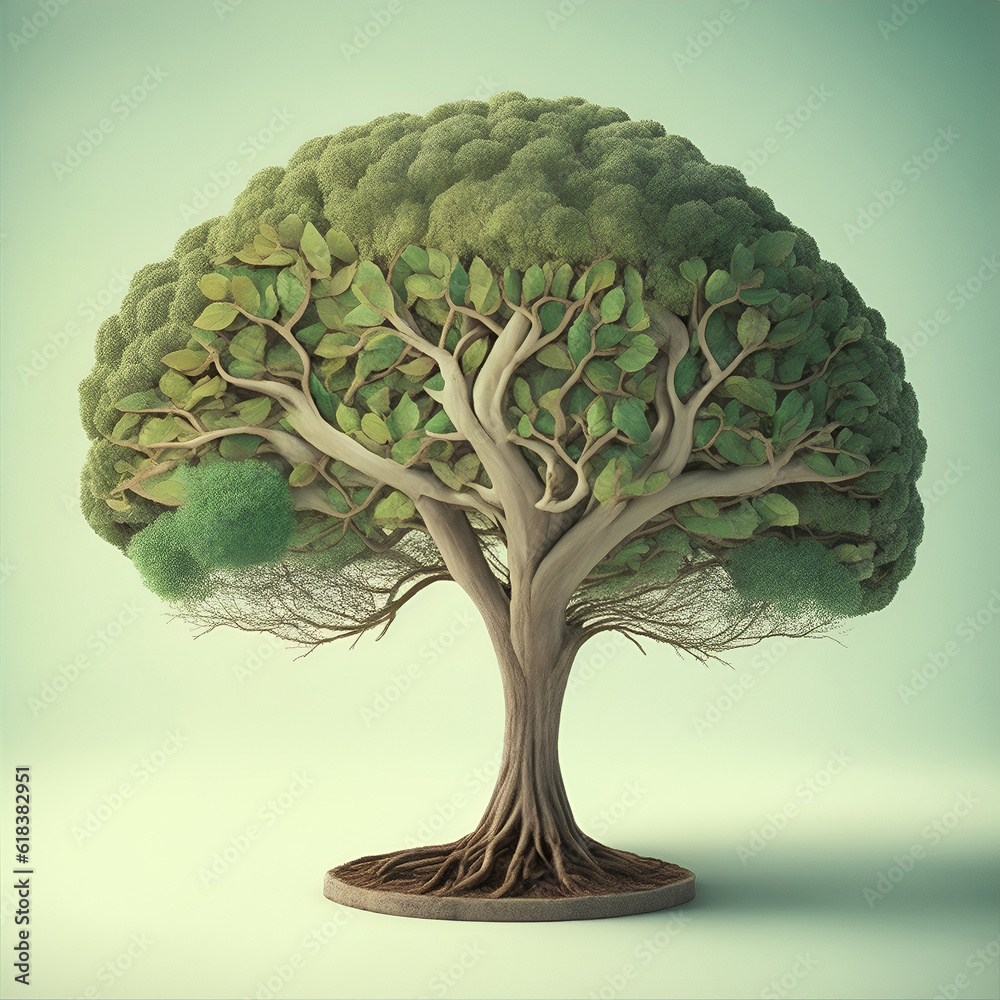 brain shaping tree, symbolizing emotional intelligence Stock ...