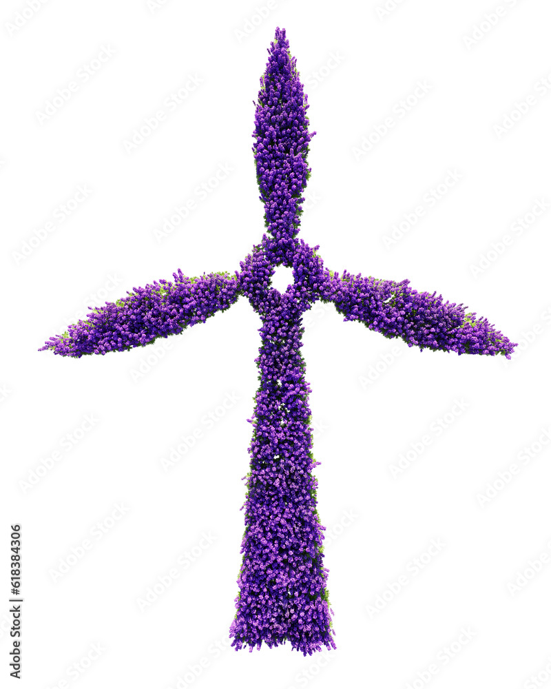 Eco windmill create from lavender flowers, Concept of ecology ...