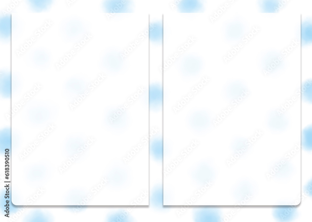 Grid with translucent margins over brush touch images with green dot ...