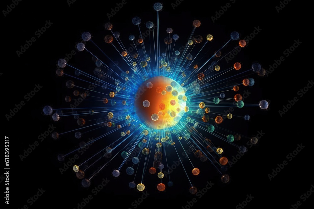 Atomic nucleus electrons neutrons protons. model shows that an atom is ...