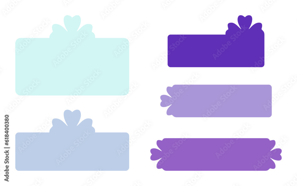 Name Tag Label Flower Decoration Stock Vector | Adobe Stock