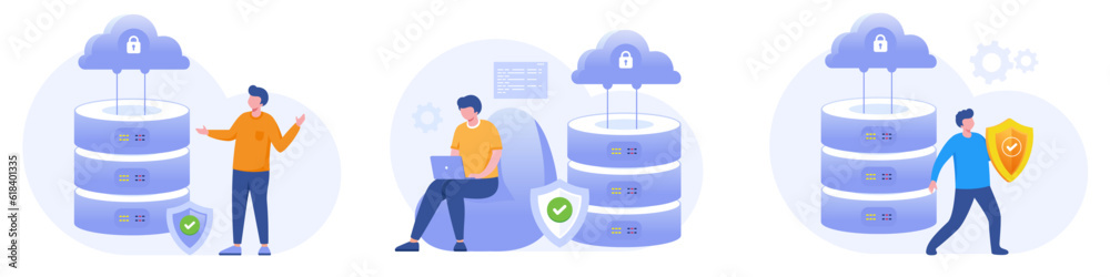 Database Programmer Concept Programming Languages Css Html It Ui Developing Coding Flat