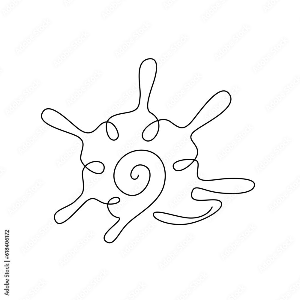 SHELL LINE ART. Vector seashell. Continuous Line Drawing Vector for ...
