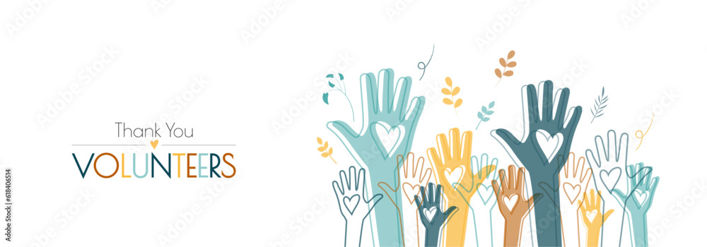 Thank You Volunteers! Stock Vector | Adobe Stock