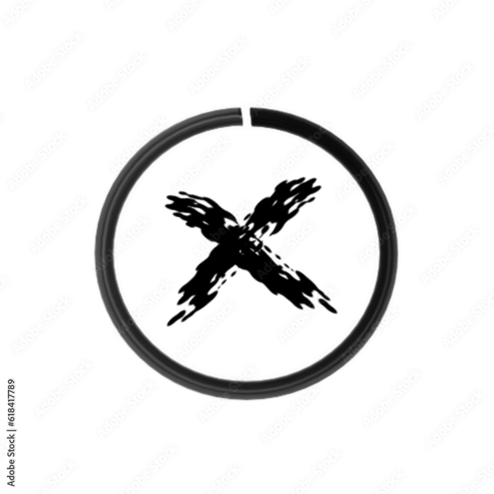 Hand drawn cross signs. Doodle crosses. Empty and filled boxes for ...