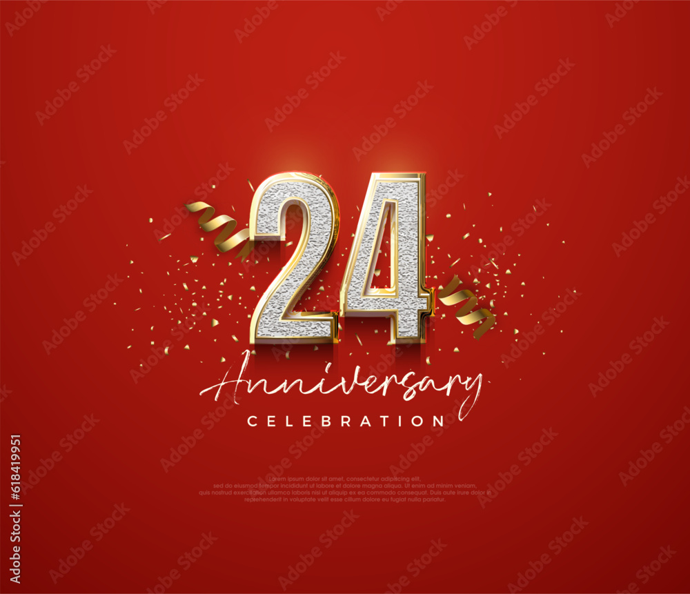 24th anniversary number, with an elegant and luxurious design for ...