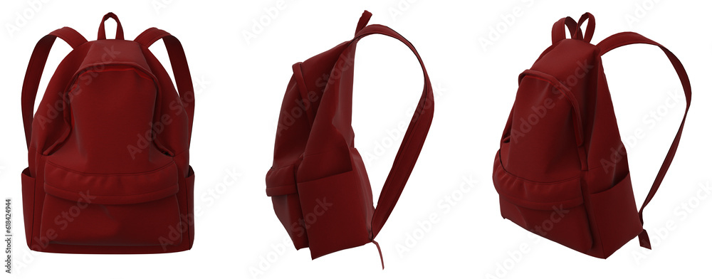 Backpack. School backpack. Mockup. Red backpack Stock Illustration ...