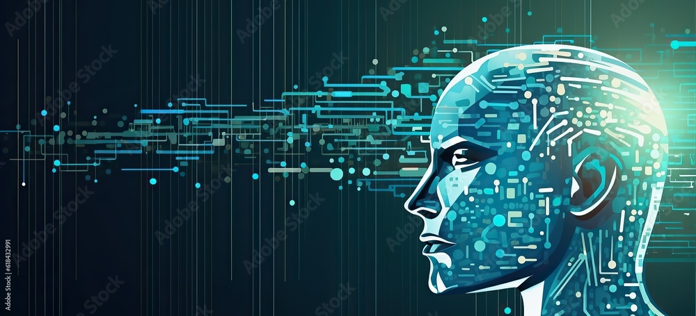 Concept of big data and artificial intelligence. Machine learning and ...