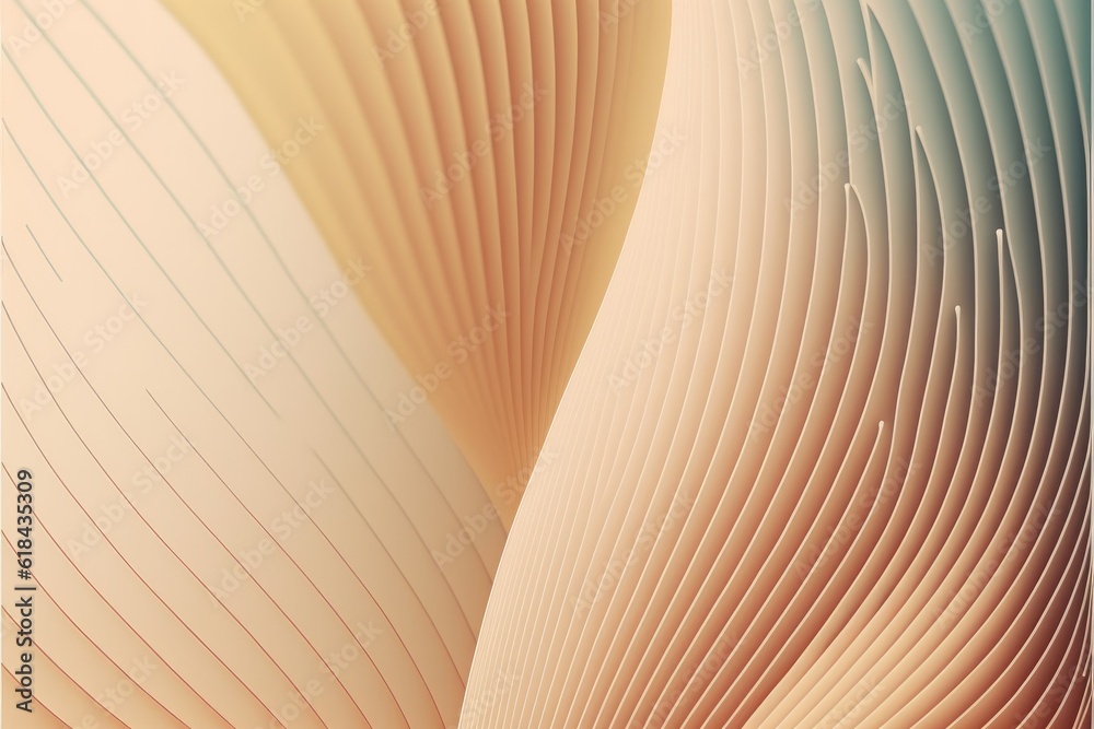 Abstract art of overlapped curve line in pastel color pattern. Concept ...