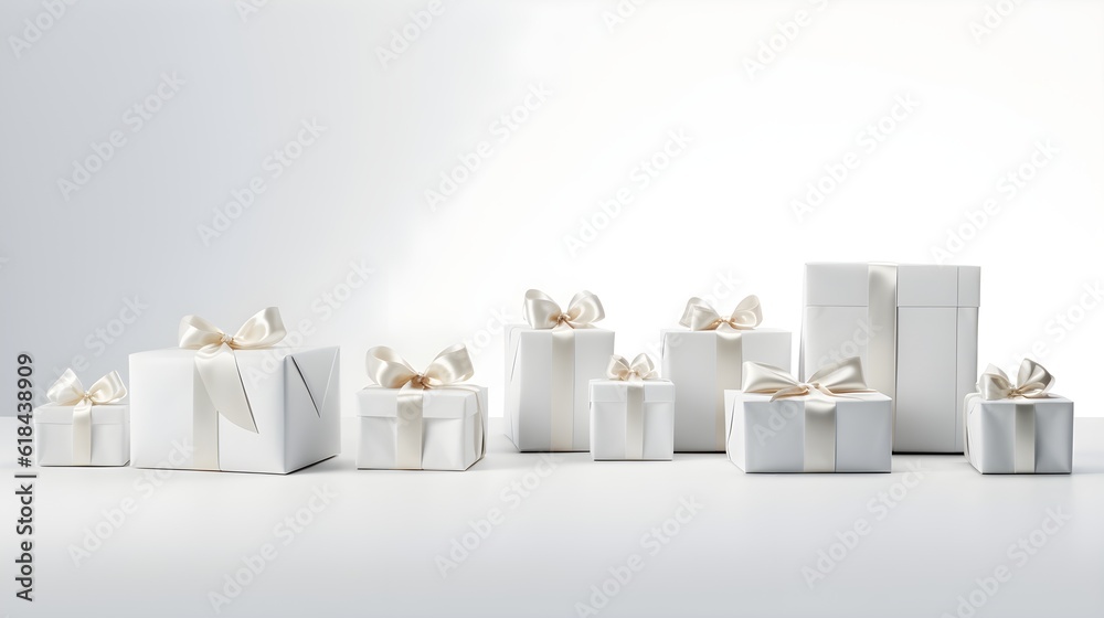 gif boxes abstract white background with copy space. Generative AI ...