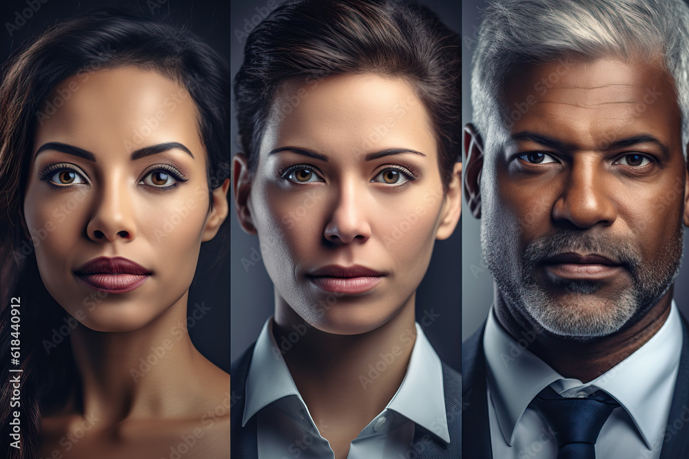 A compelling collage showcasing the accomplished and diverse faces of ...