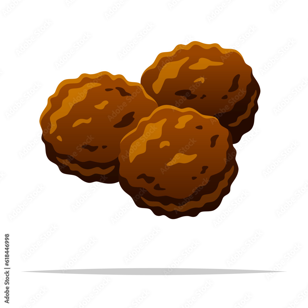 Vetor de Delicious meatball vector isolated illustration do Stock ...