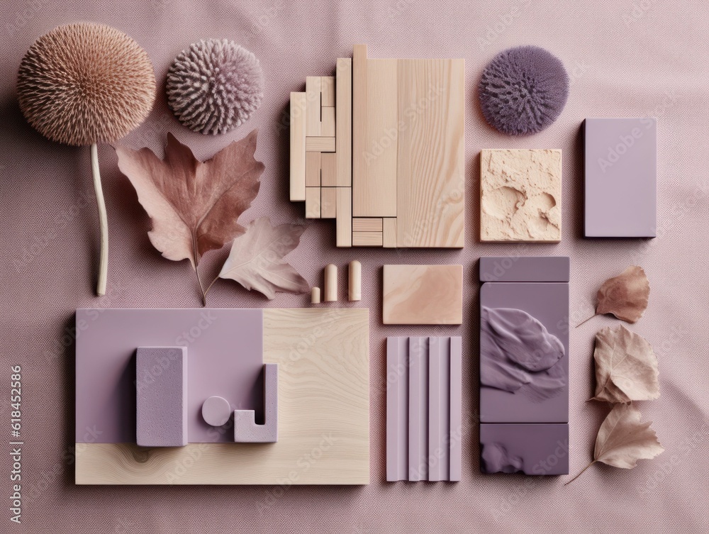 AI generated illustration of a simple moodboard inspiration design in a ...