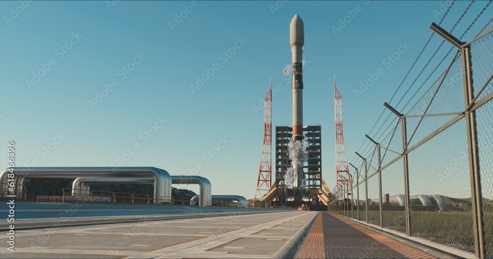 Launchpad Complex, Preparing a rocket for launch with a crew on a space ...