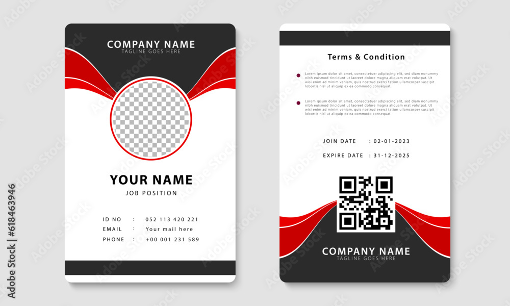 Modern ID card design template. Corporate identity card design ...