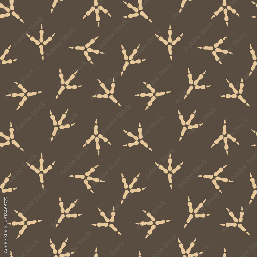 Eagle footprints seamless pattern vector illustration. Eagle Silhouette ...
