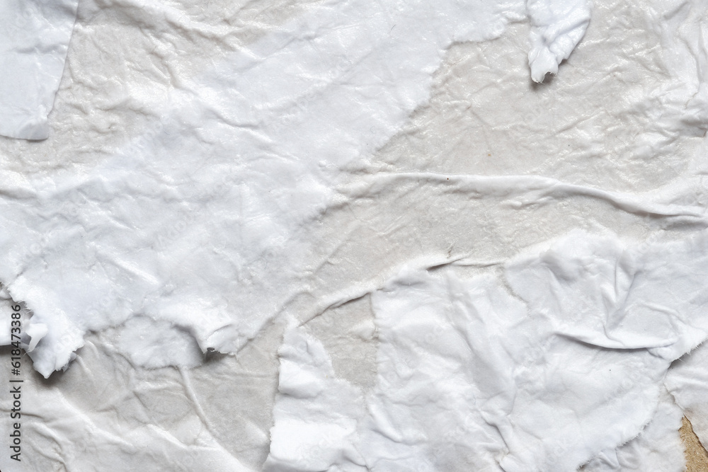 Wet ripped paper texture. Blank torn sheet of wet white paper with ...