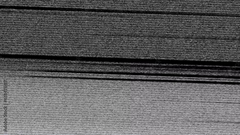 Inclusion of TV interference, footage for the composition of television ...