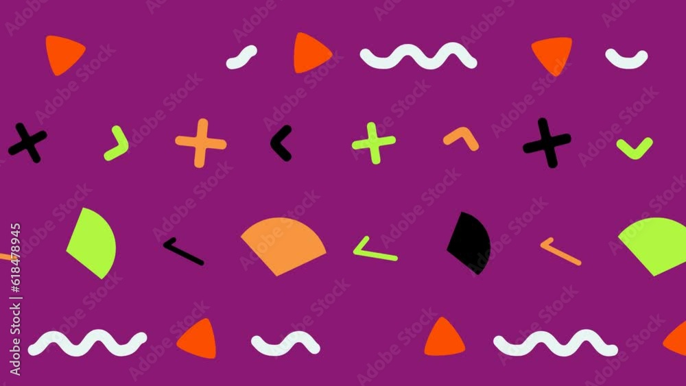 Pop Art Simple Geometric Shapes Background Animation 4K vídeo do Stock ...