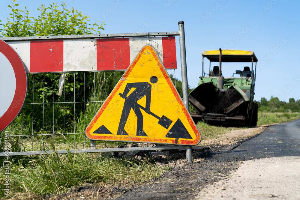 Road Work Warning Signs