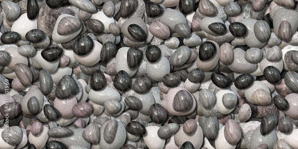 Seamless natural grey pile of small stone pebbles background texture ...