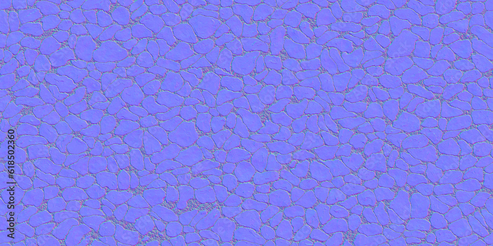 Seamless cobblestone wall or road normal map background texture. Grungy ...