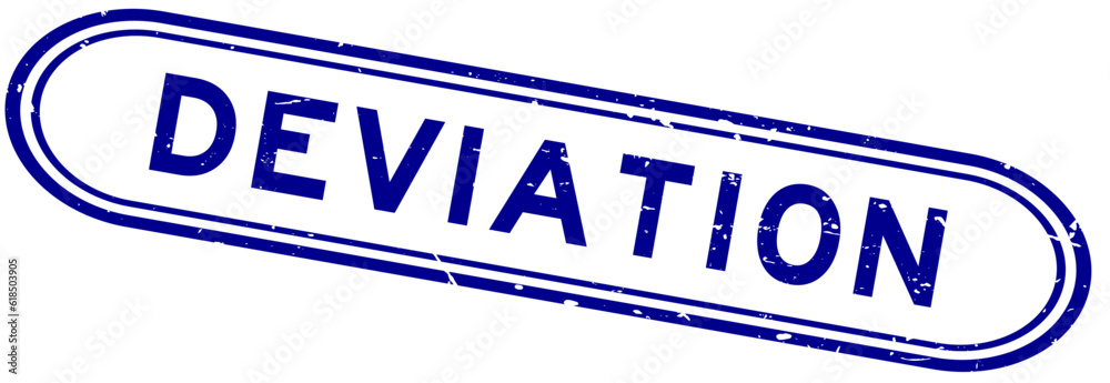 Grunge blue deviation word rubber seal stamp on white background Stock ...