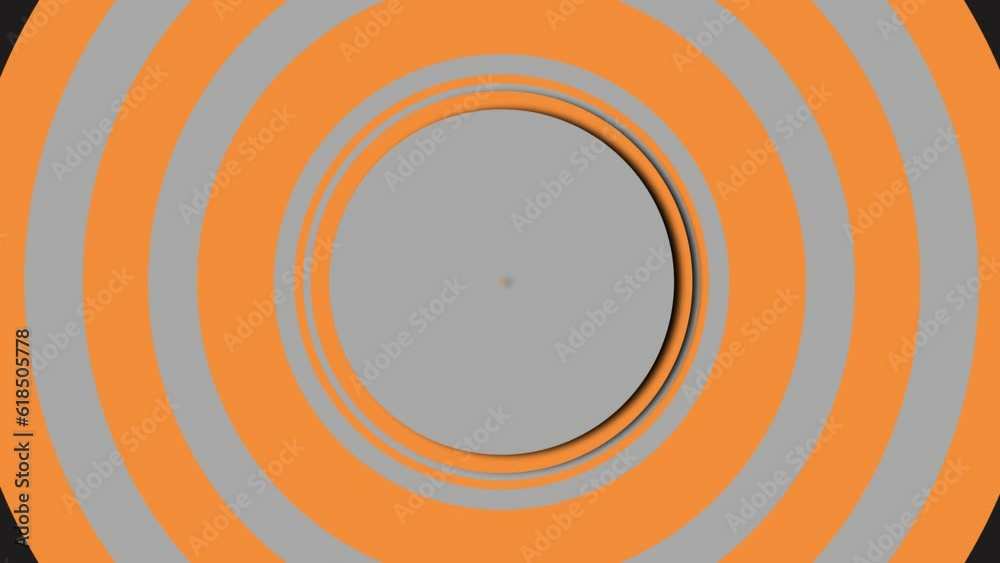 4k abstract modern style logo circle scale up animation with orange and ...