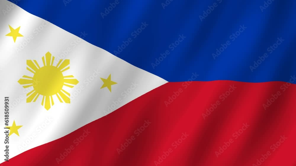 Flag of the Philippines waving animation. looping National Philippine ... Flag of the Philippines waving animation. looping National Philippine ...